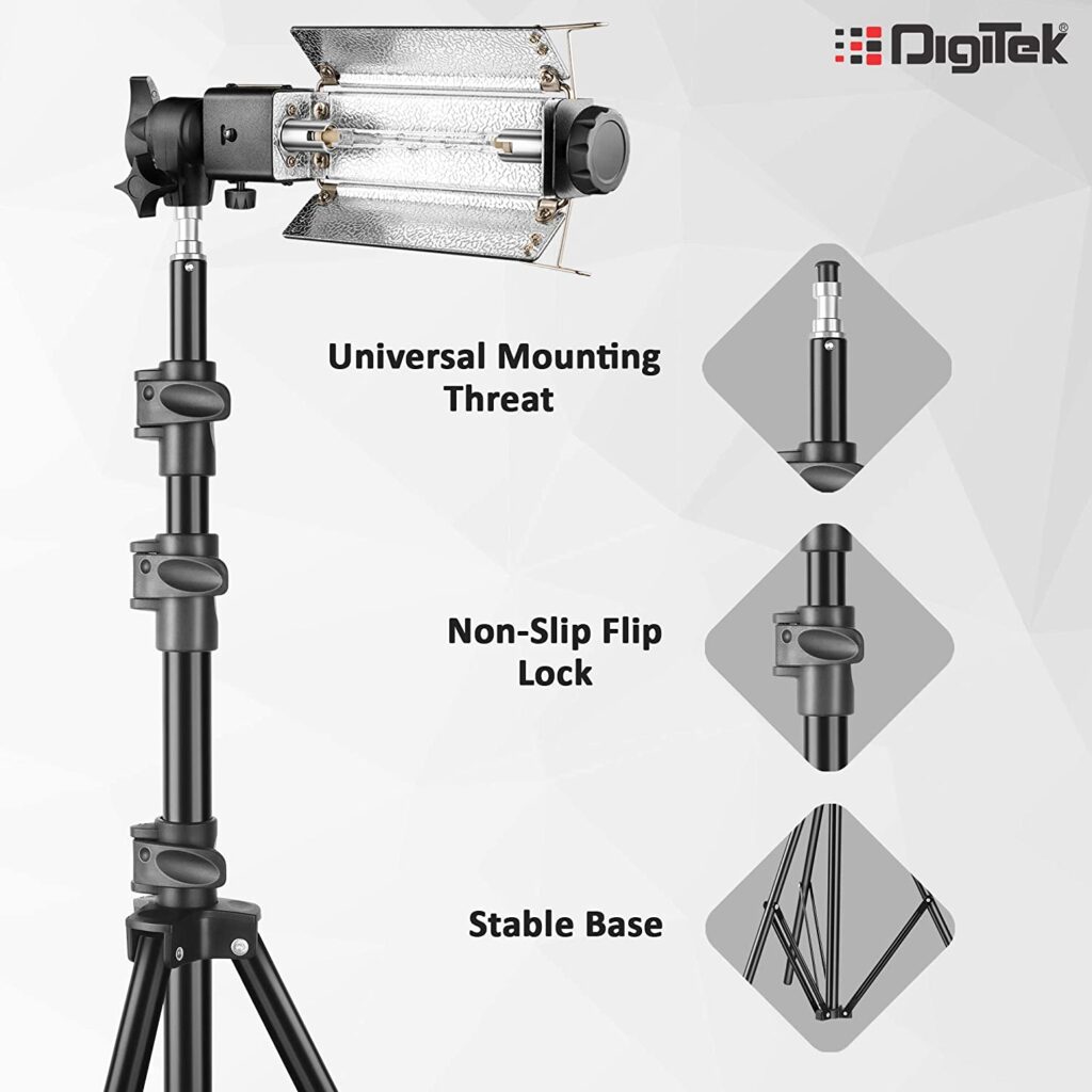 DIGITEK® Heavy-Duty Porta Kit with Pair of Light Stands | Porta Lights ...